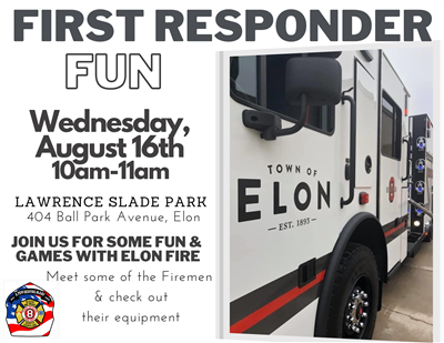 Town of Elon Recreation and Parks: NEW!!! FIRST RESPONDER FUN with Elon ...